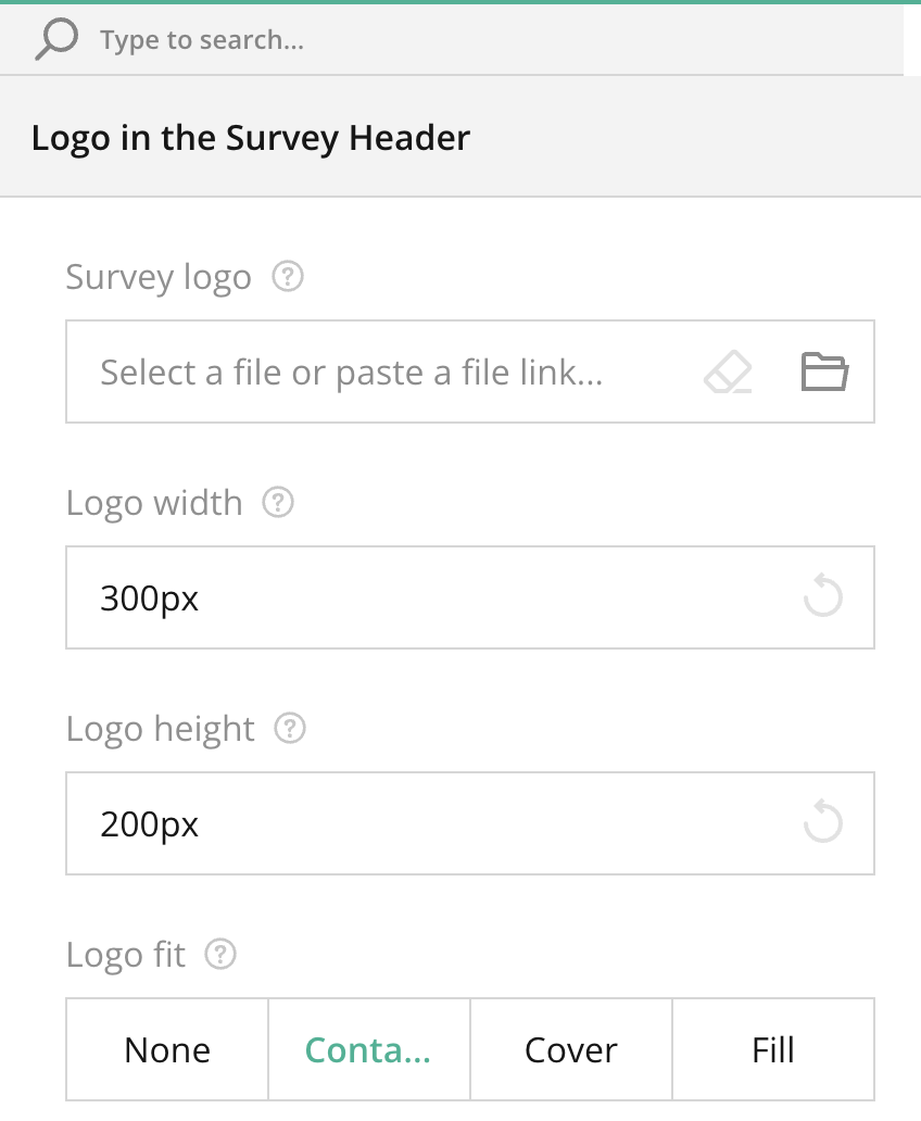Survey Creator – Right panel – Survey Layout -General Survey Settings ...