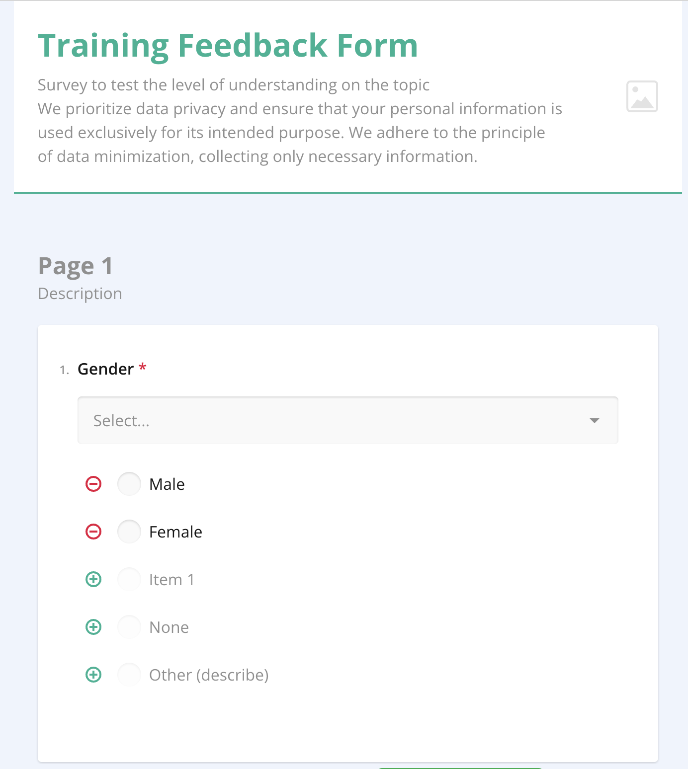 Survey Creator – Left panel – Designer Tab – Sabasi Support
