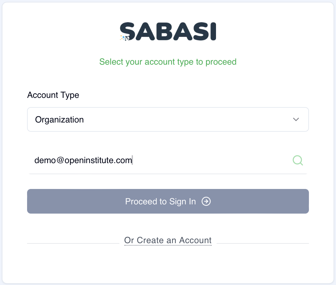 Sign In to Your Sabasi Individual or Organization Account – Sabasi Support