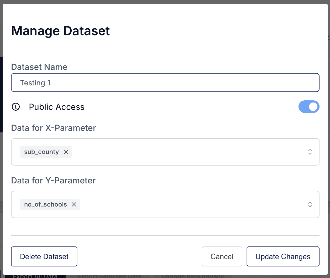 Managing Multiple Datasets in One Dashboard in One menu – Sabasi Support